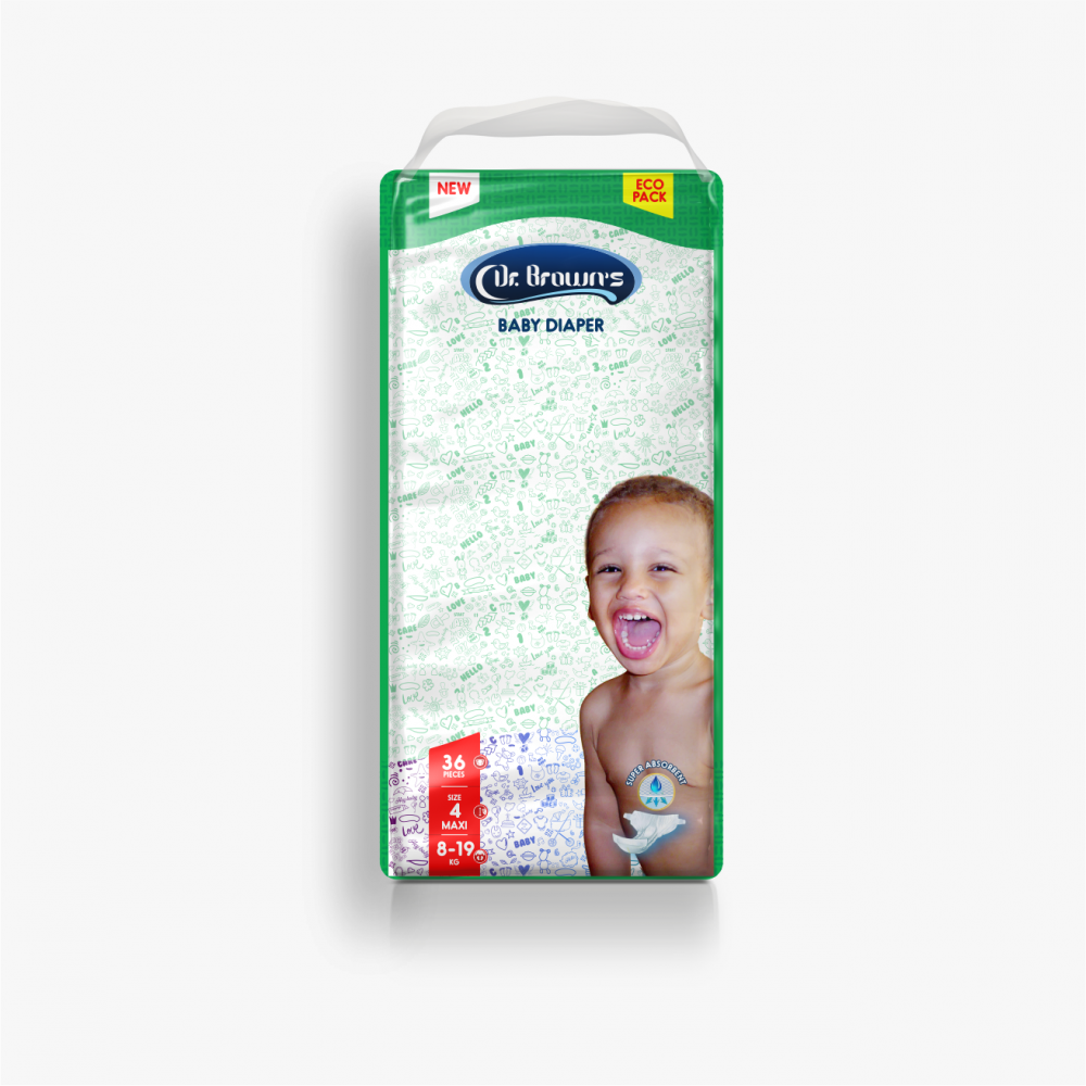 Dr. Brown’s Baby Diapers (ECO PACK) – MAXI – Wemy Industries